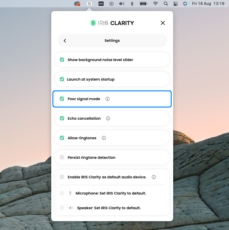 Special use case: Bad call quality